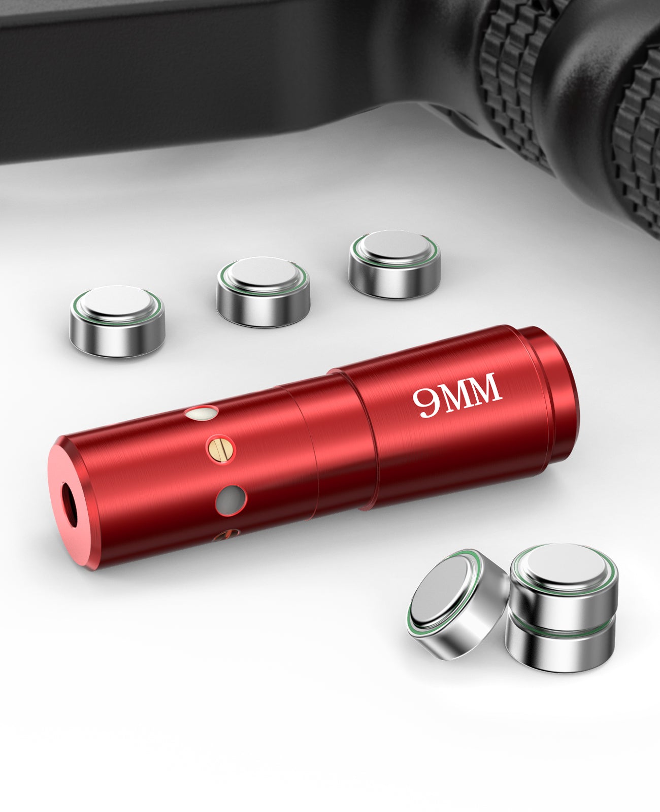 CVLIFE Bore Sight Laser 9mm Red Dot Boresighter with 2 Sets of Batteri