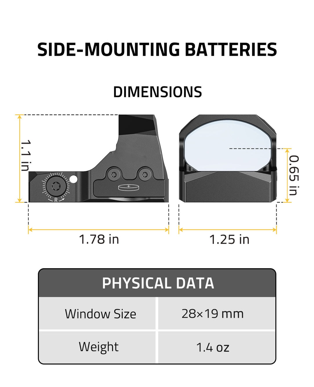 CVLIFE EagleTalon Motion Awake Red Dot Sight Picatinny Rail 3 MOA Dot