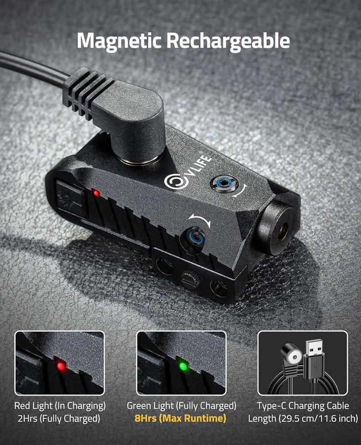 CVLIFE Red/Green Laser Sight Compatible with Low Profile Picatinny Rai