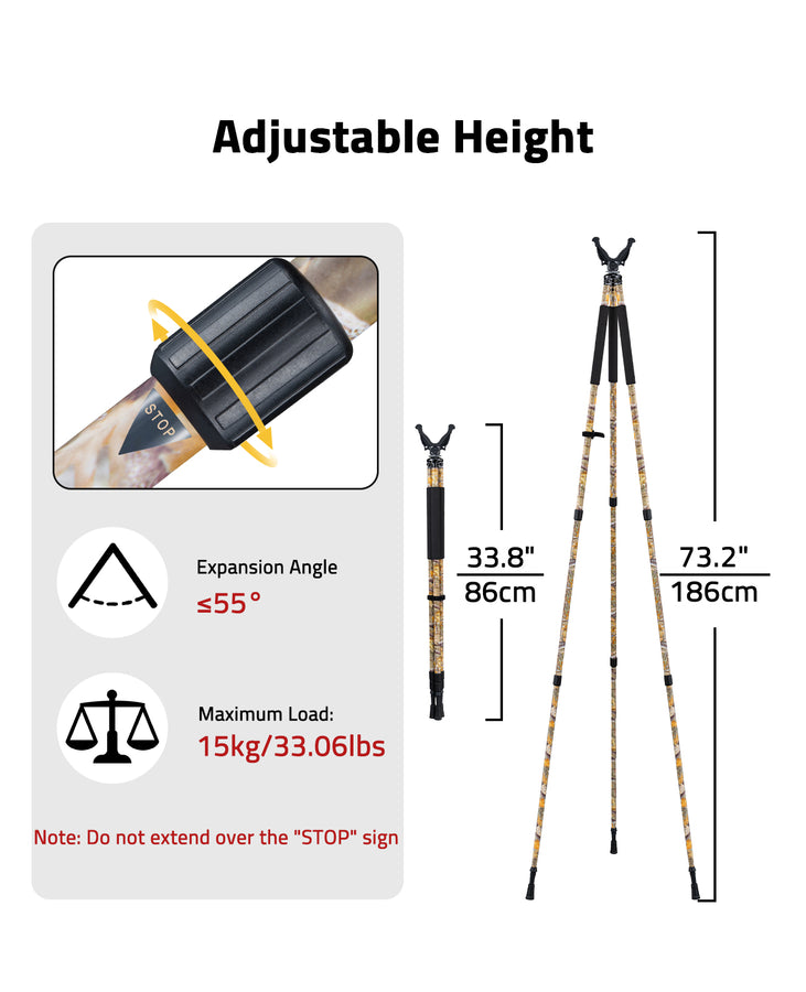 CVLIFE Shooting Tripods for Rifles with 360° QD