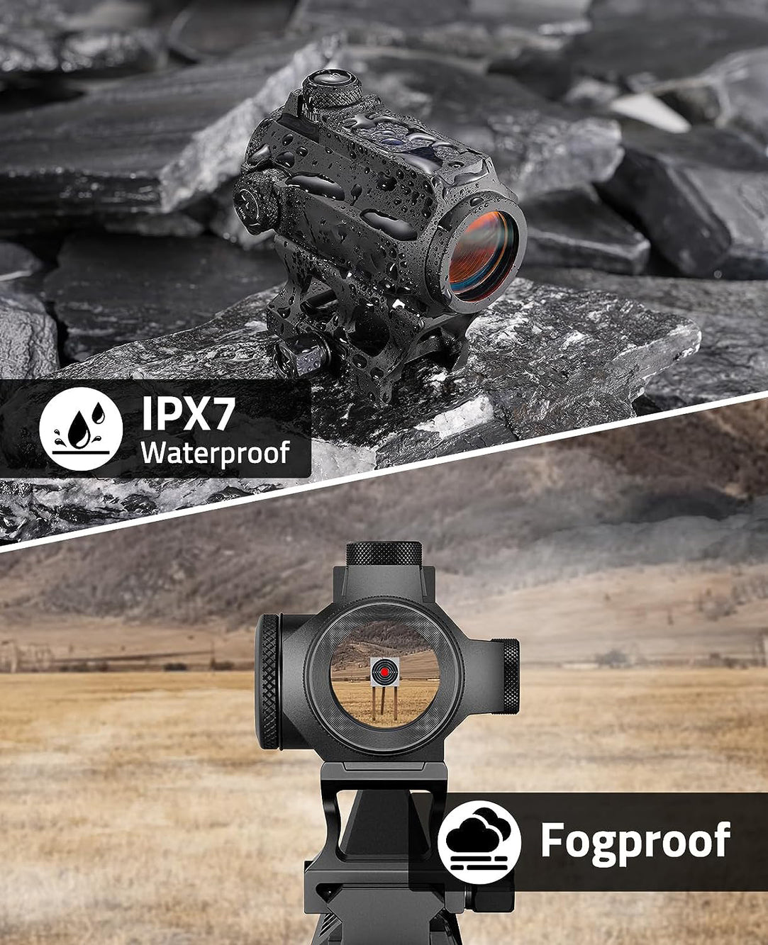 CVLIFE EagleFeather Solar Red Dot Sight 2 MOA Shake to Awake Solar Sig