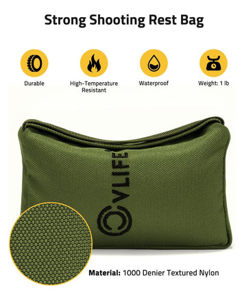 CVLIFE Rear Squeeze Bipod Shooting Sand Bags for Rifles